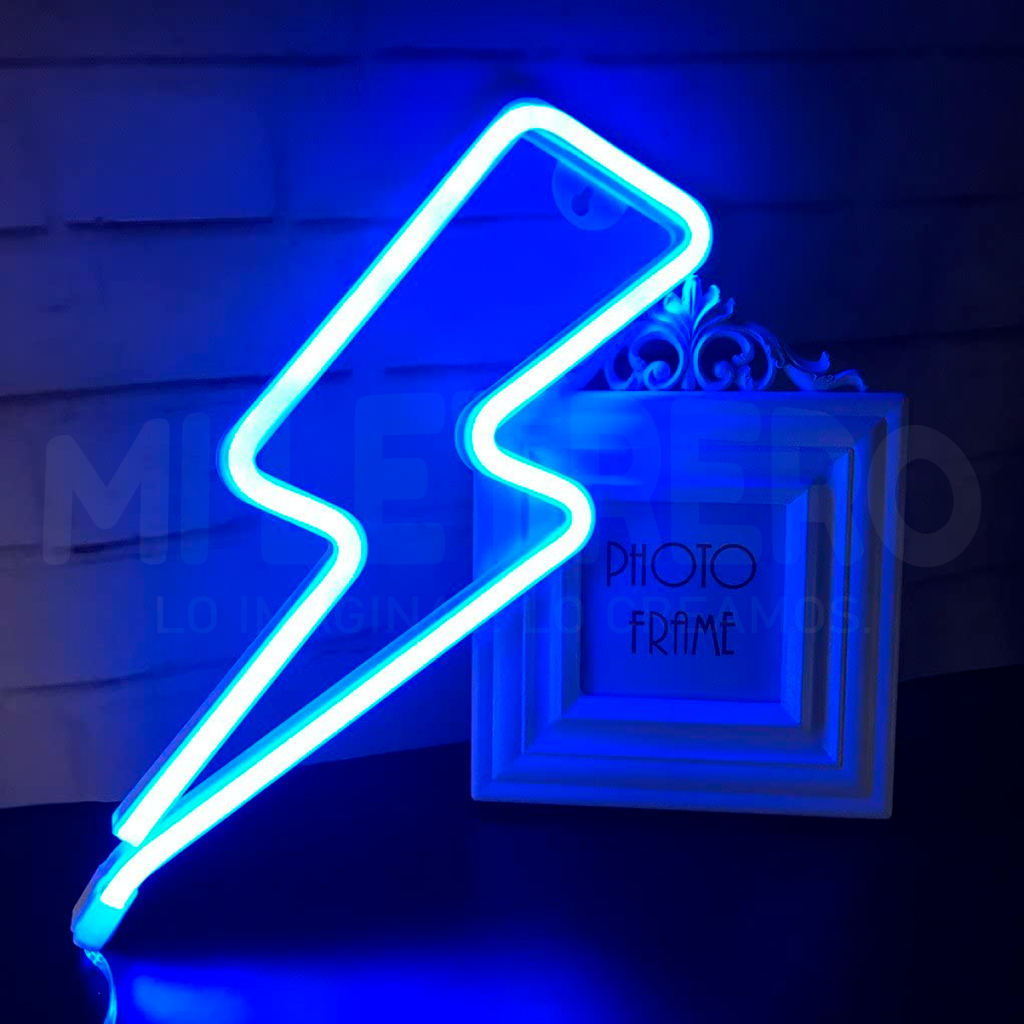 Letrero Luminoso Rayo Azul NEON LED Flexible