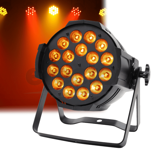 Tacho Par Led Wash 18x10W RGBW Dmx Rítmico Escenario Discoteca Karaoke