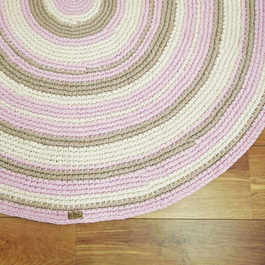 Tapete Redondo Rosa Quarto Infantil - Oficina da Roça