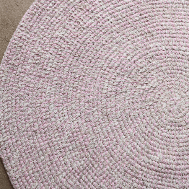 Tapete Redondo Rosa de Quarto Infantil