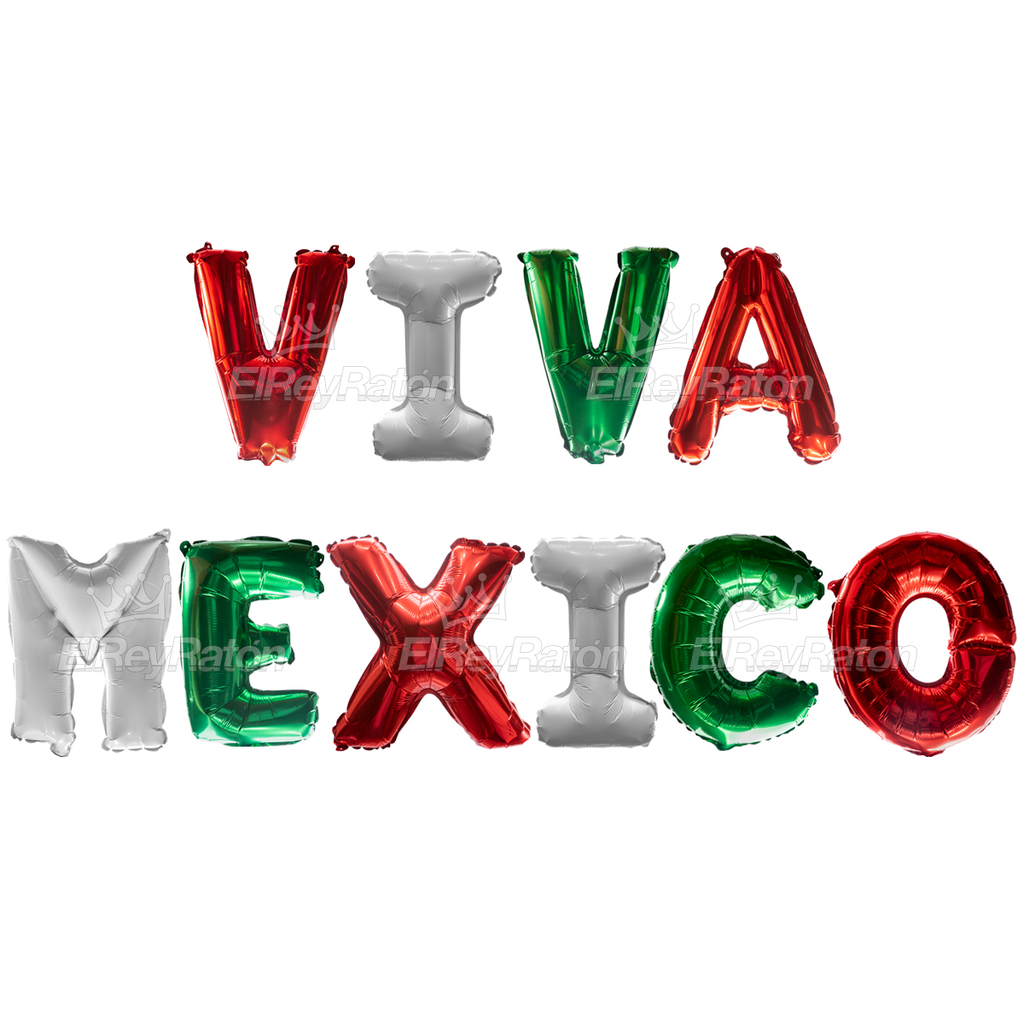 Letrero Globos Viva Mexico - Comprar en ElReyRaton