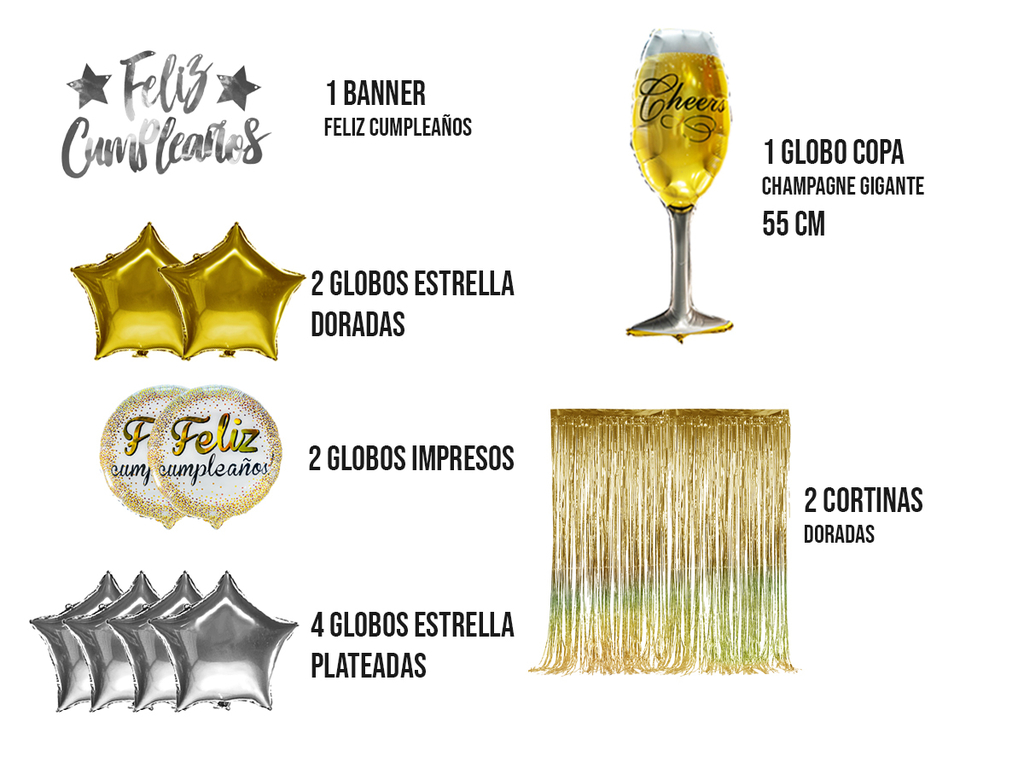 Kit Decoración Happy Birthday - Comprar en ElReyRaton