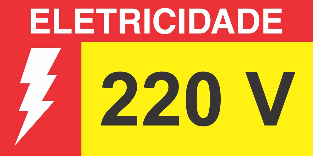 Adesivo de Voltagem para tomadas e quadro elétrico