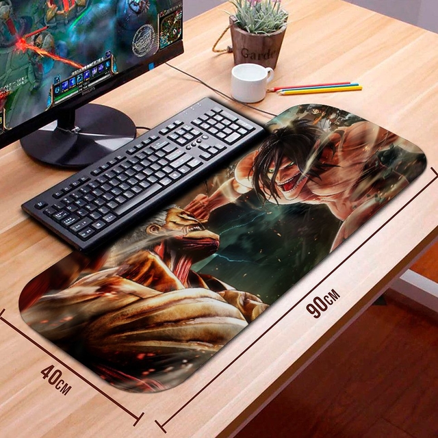 Mousepad Gamer -Attack on titan - 90x40cm