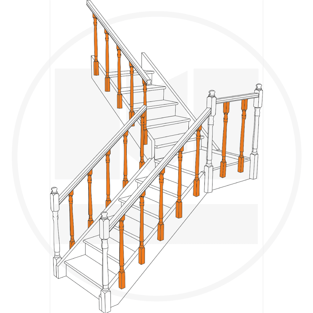 BARROTE PINO VICTORIA 2 X 2 X 0.90 M. PREMIUN ( 8166 )