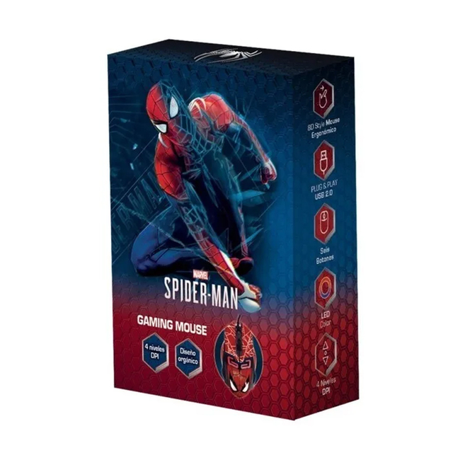 MOUSE GAMING AVENGERS SPIDER MAN LICENCIA OFICIAL