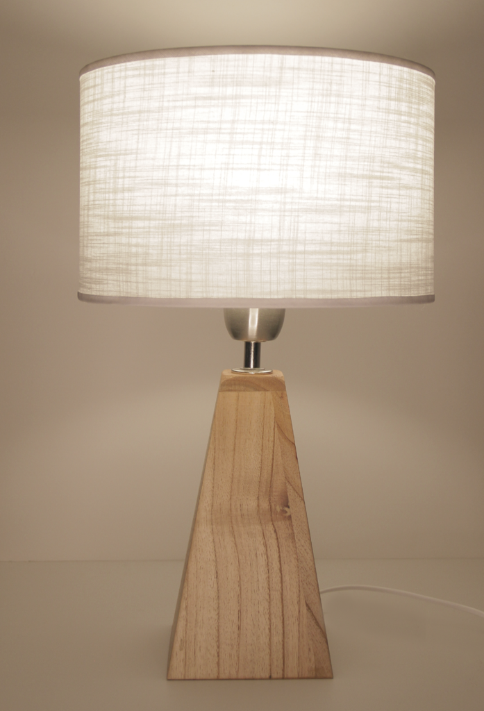 Lámpara de mesa Pirámide madera - Luminico Barracas