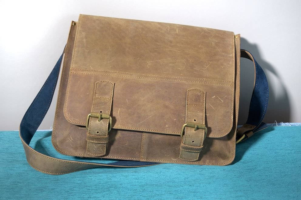 Morral de cuero vintage - El Grito - BKF Artesanal