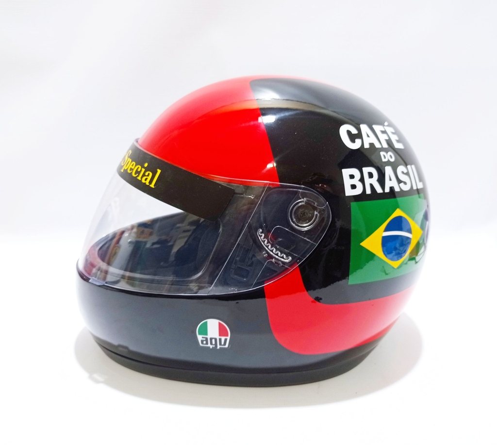 Capacete Emerson Fittipaldi, Ayrton Senna
