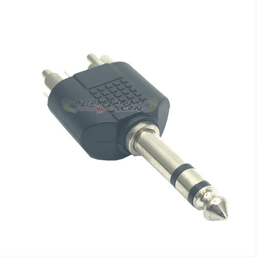 Conector Adaptador Macho 6,5 Stereo A 2 Machos Rca