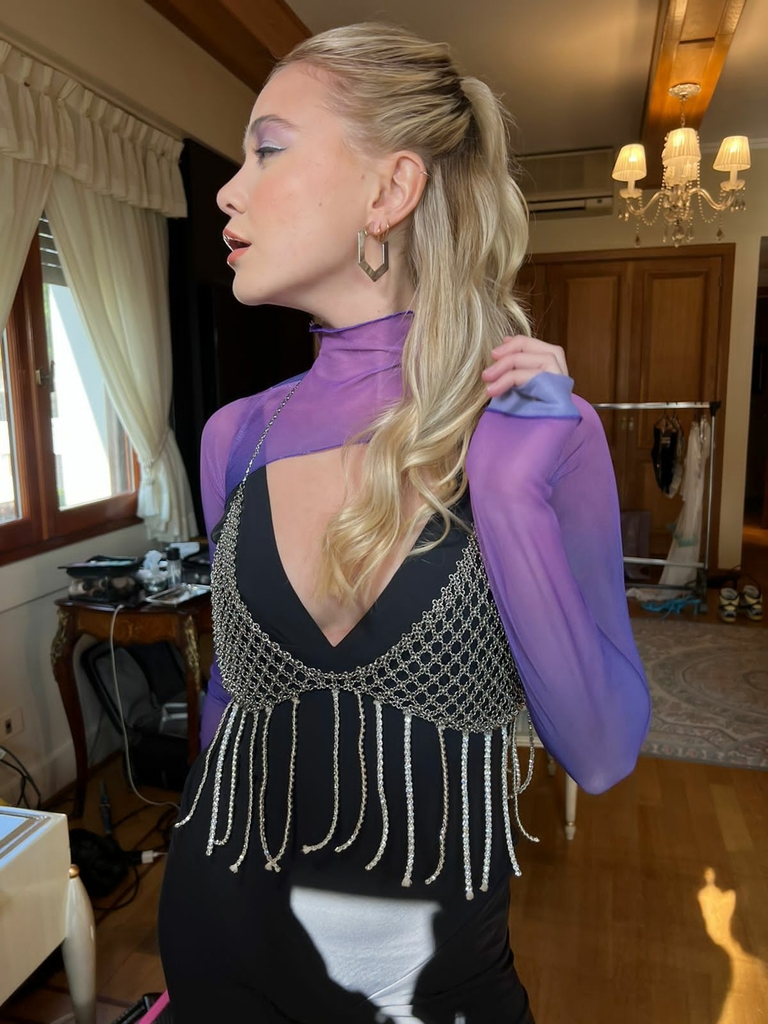 Corpiño bordado metálico - Comprar en BENDEYAN