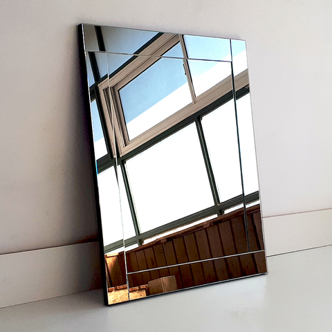 Espejo 0.70M x 0.60M con marco de espejo. Espejado. Bordes pulidos