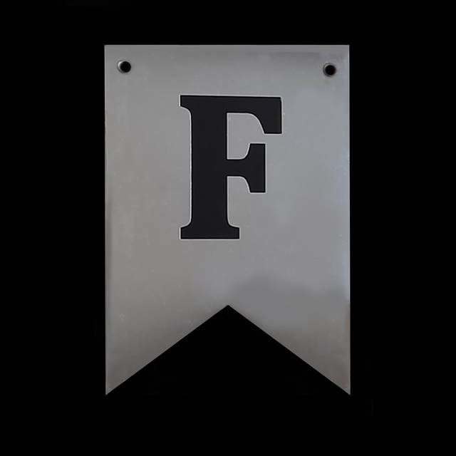 Banderín metalizado FELIZ CUMPLEAÑOS color plateado