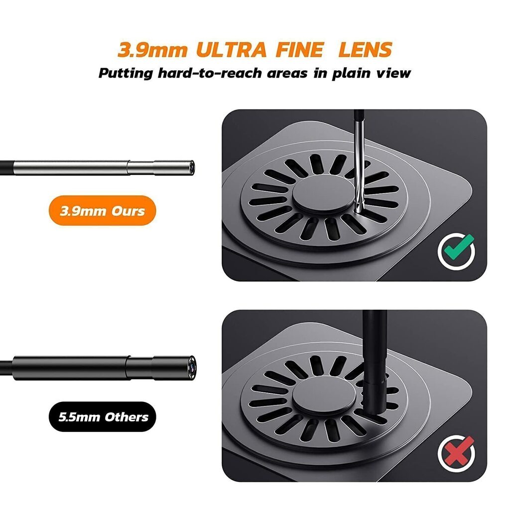 Boroscopio Digital Sonda 3,9mm X 5 Mts Zealtron