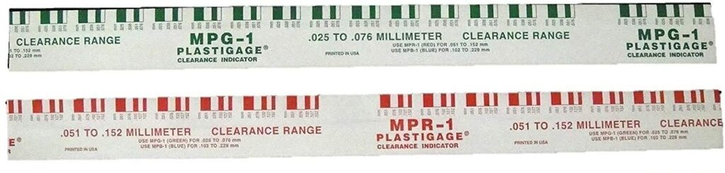 Plastigage 2 Pzas 0.025 - 0.152mm Verde - Rojo Clevite