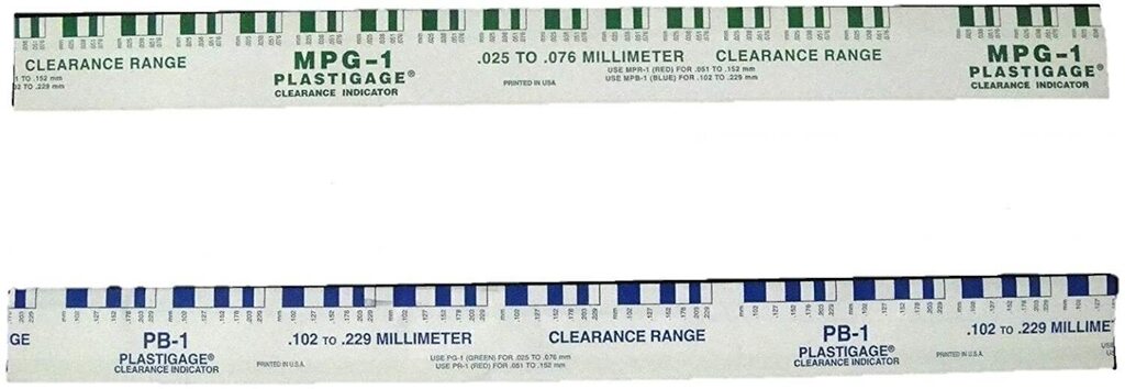 Plastigage 2 Pzas 0.025 - 0.229mm Verde - Azul Clevite