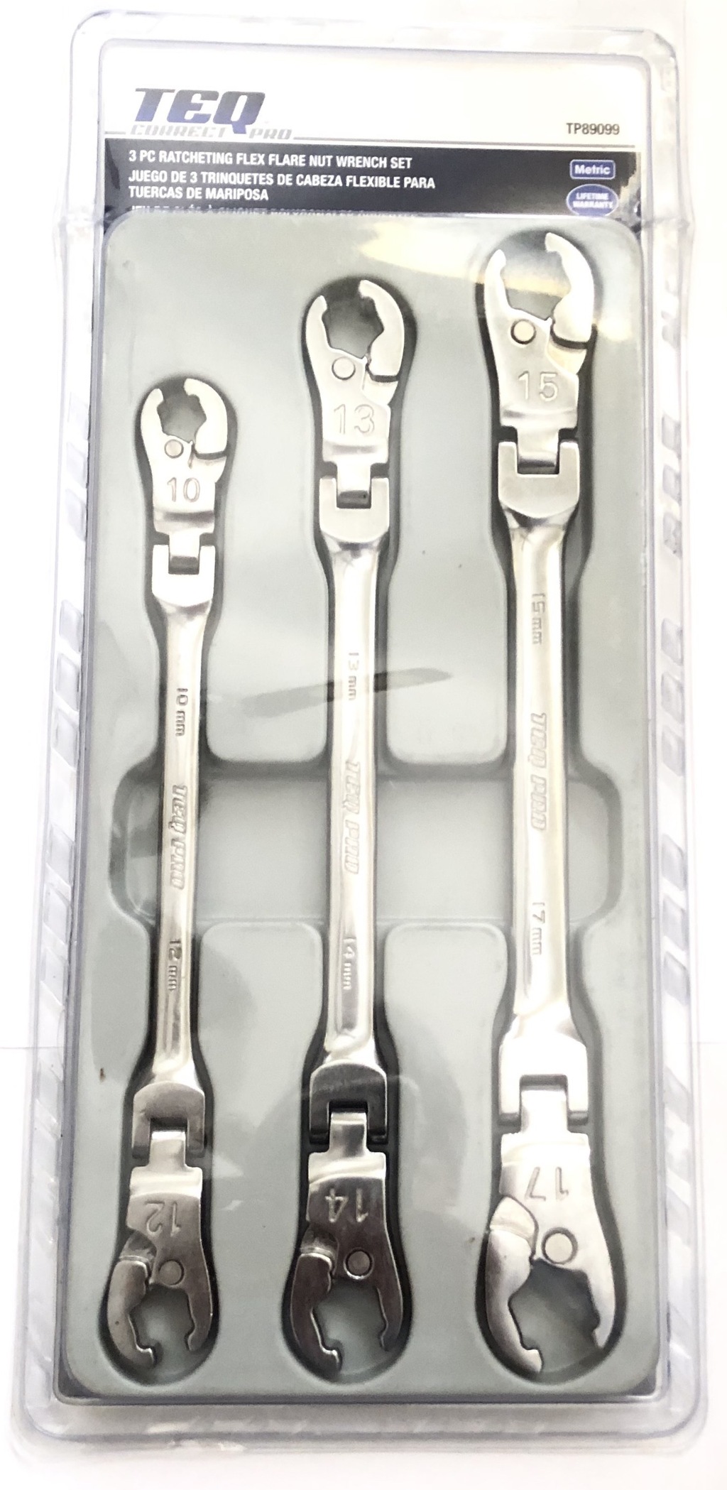 JUEGO 3 LLAVES ARTICULADAS CON CRIQUE PARA NIPLES DE CAÑERIA 10 A 17MM TEQ