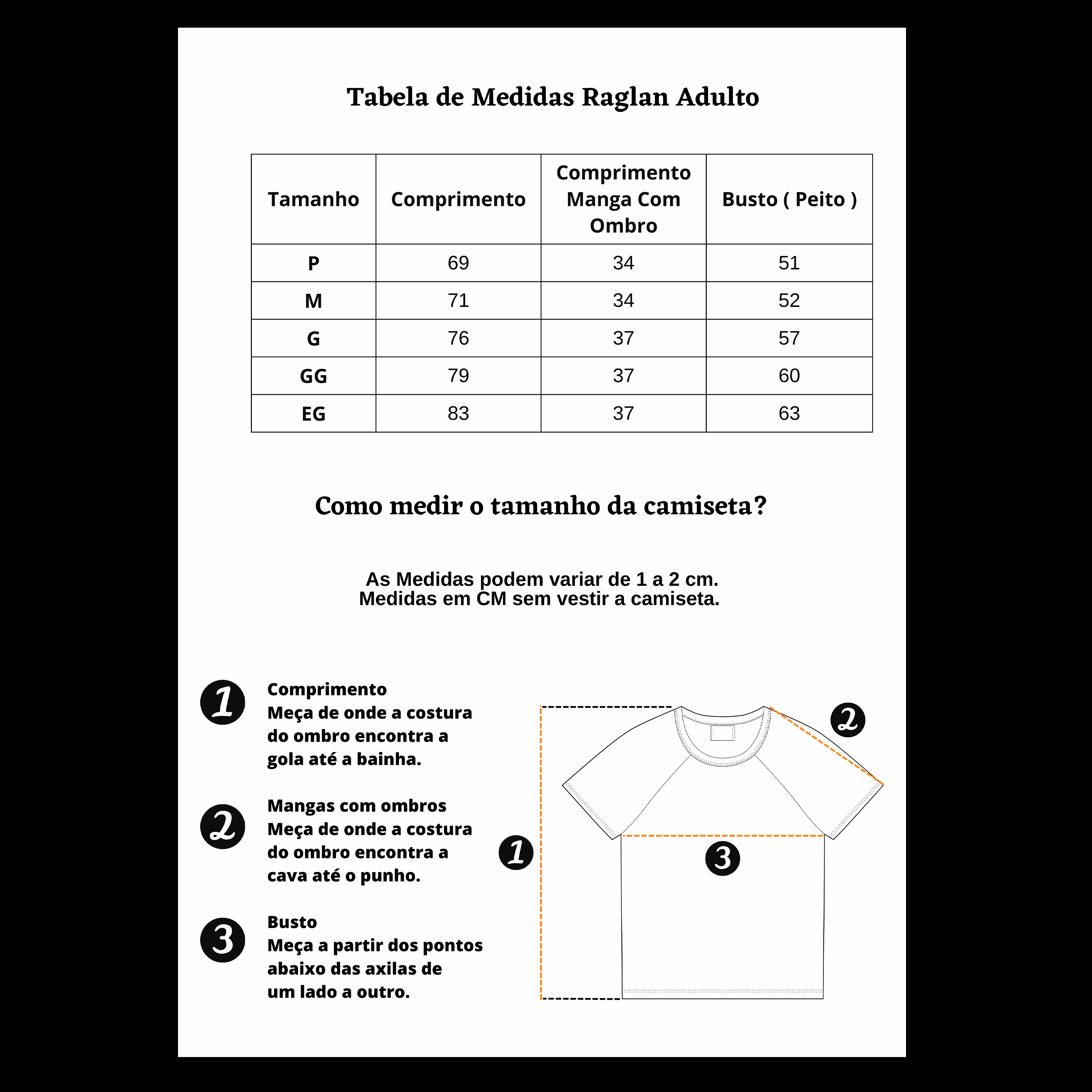 Tabela de Medidas