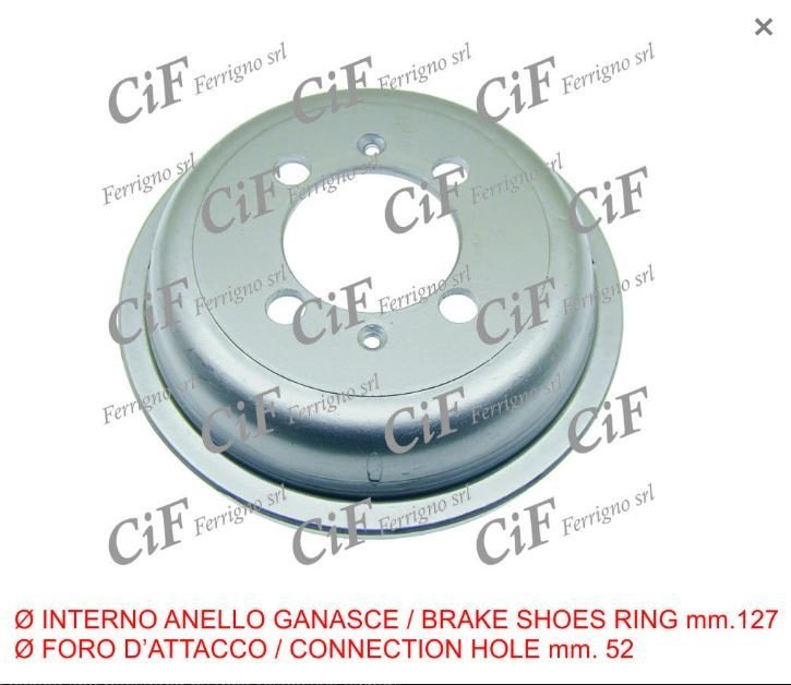 CAMPANA DE FRENO TRASERA EN ALUMINIO VESPA CIF ITALY