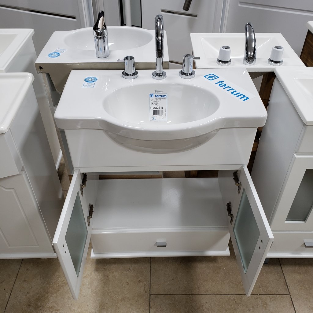 vanitory venecia laqueado 60 mesada loza ferrum 3 agujeros