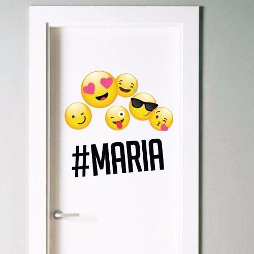 Vinilo Para Puerta Emojis Personalizado