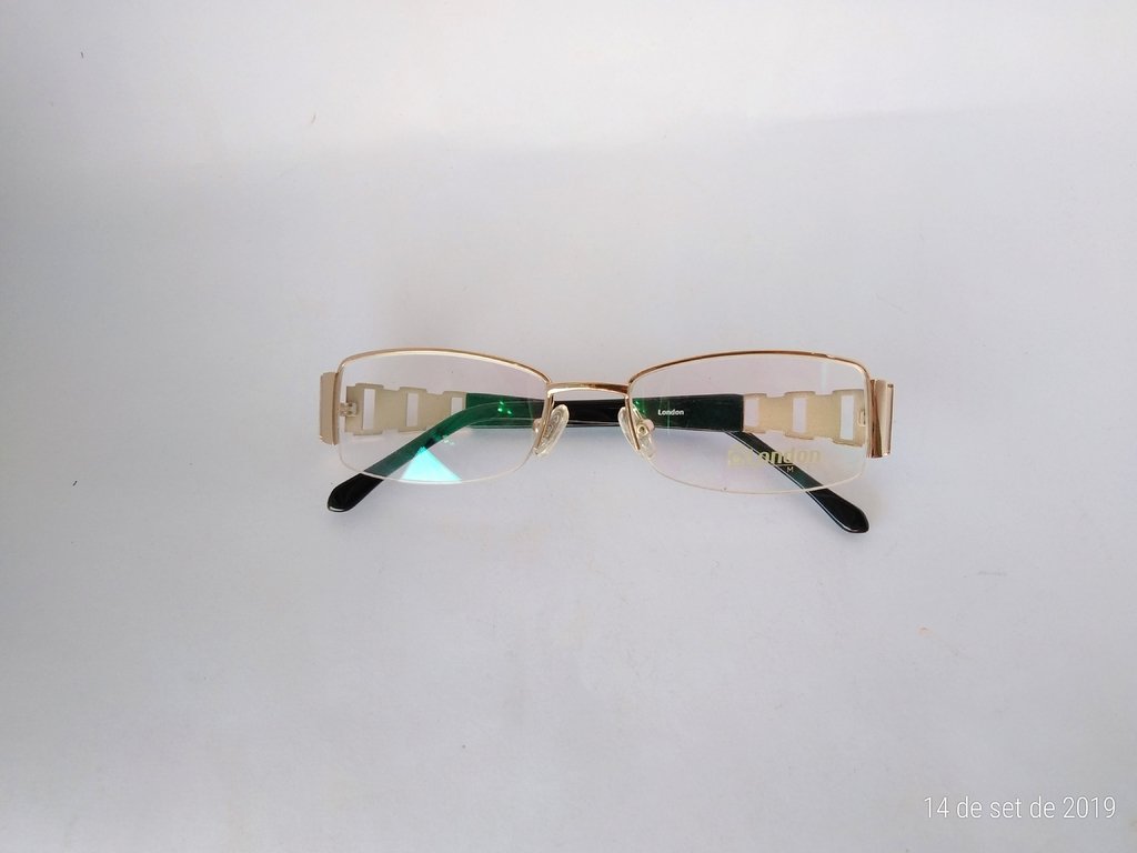 Armação para óculos de grau London Prime L2840 51 18-135 Preto e dourado
