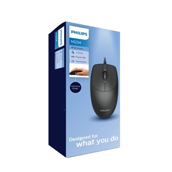 Mouse Philips Usb 1000 Dpi Para Pc M234 Óptico