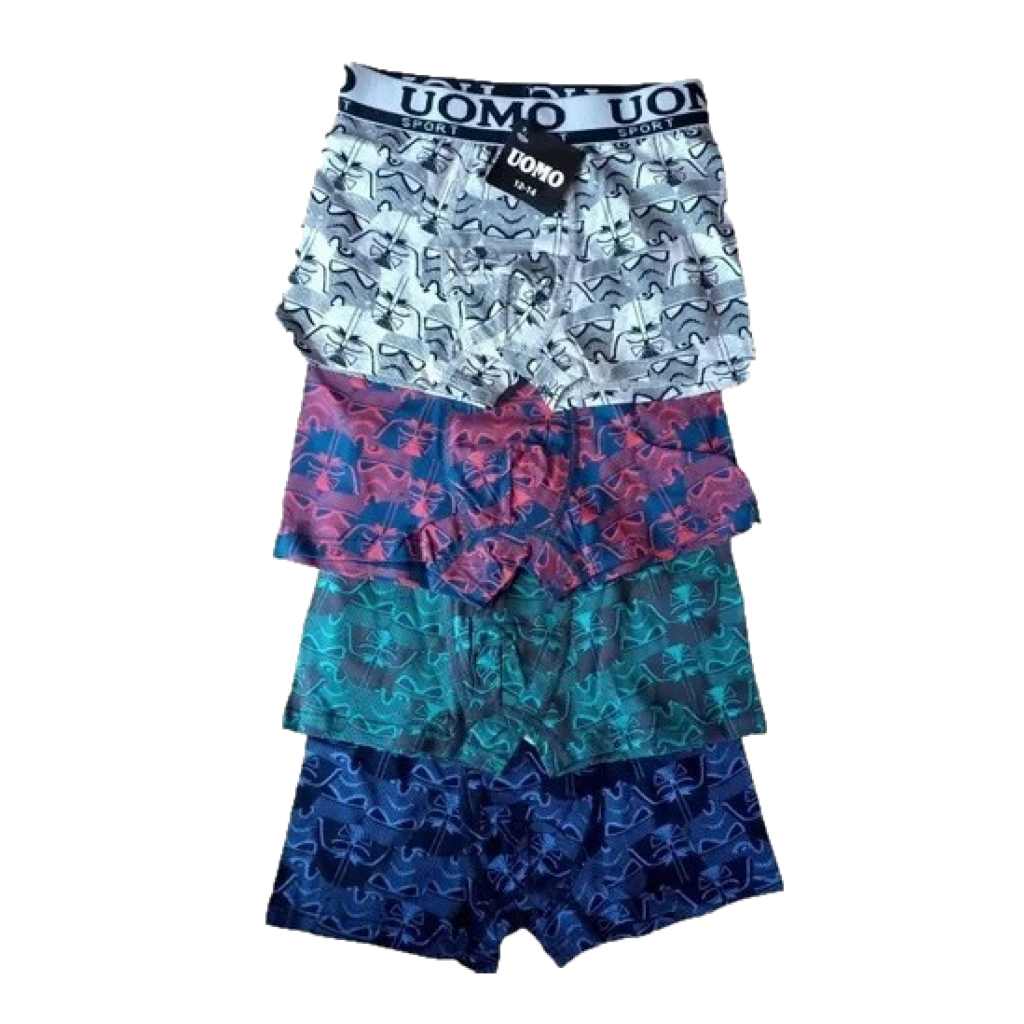 Pack X6 Boxer Hombre Estampado / Lisos Algodon Y Lycra Uomo