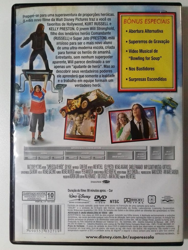 DVD Sky High Super Escola de Heróis Original Walt Disney