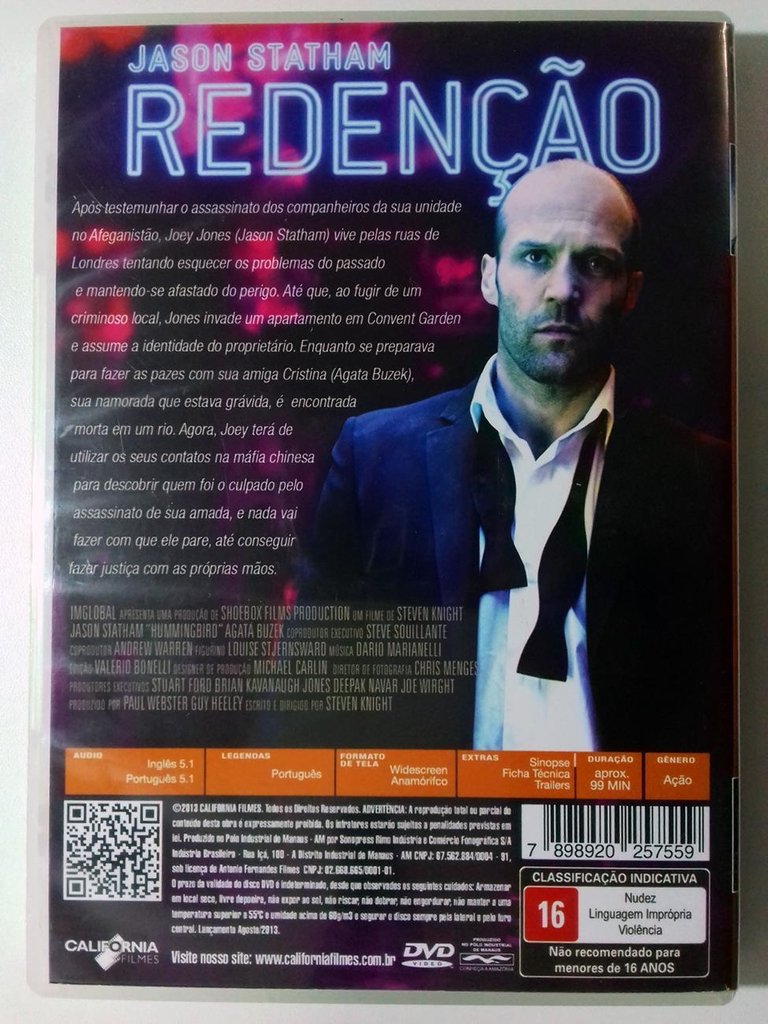 DVD Redenção Original Jason Statham Hummingbird