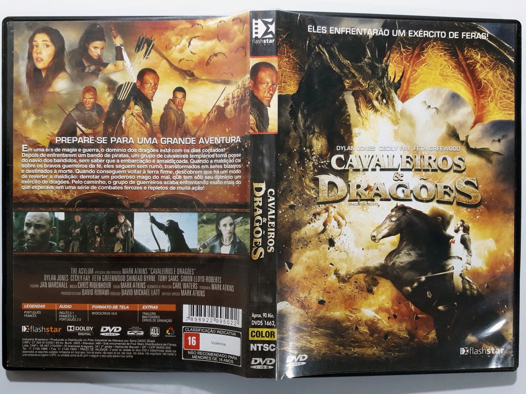 Dvd Cavaleiros E Dragões Dylan Jones Cecily Fay Mark Atkins Original
