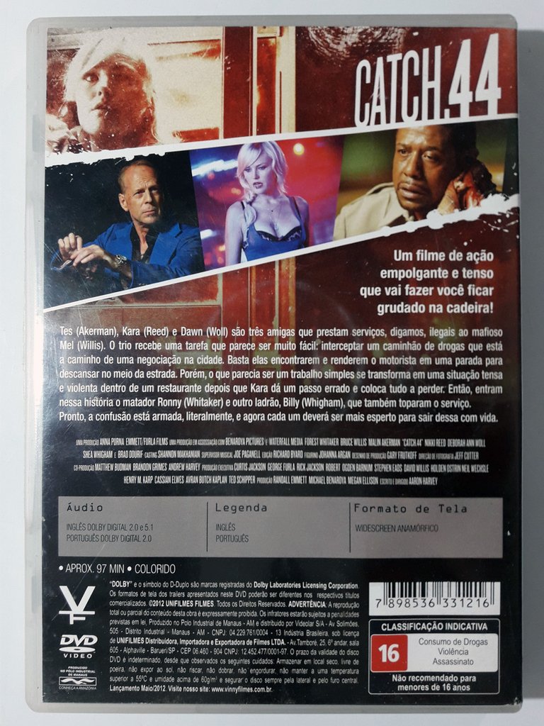 DVD Catch.44 Forest Whitaker Bruce Willis Malin Akerman Original