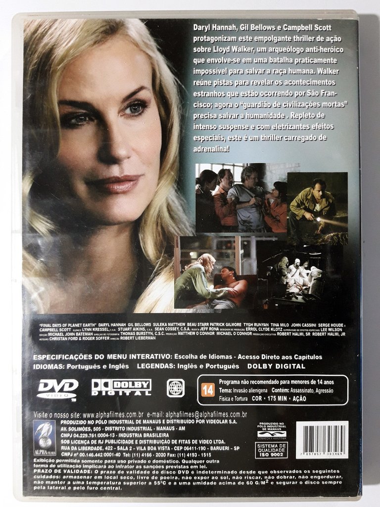 Dvd Os Últimos Dias Do Planeta Terra Daryl Hannah Campbell Scott Gil ...