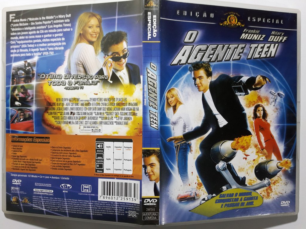 DVD O Agente Teen Frankie Muniz Hilary Duff Edição Especial
