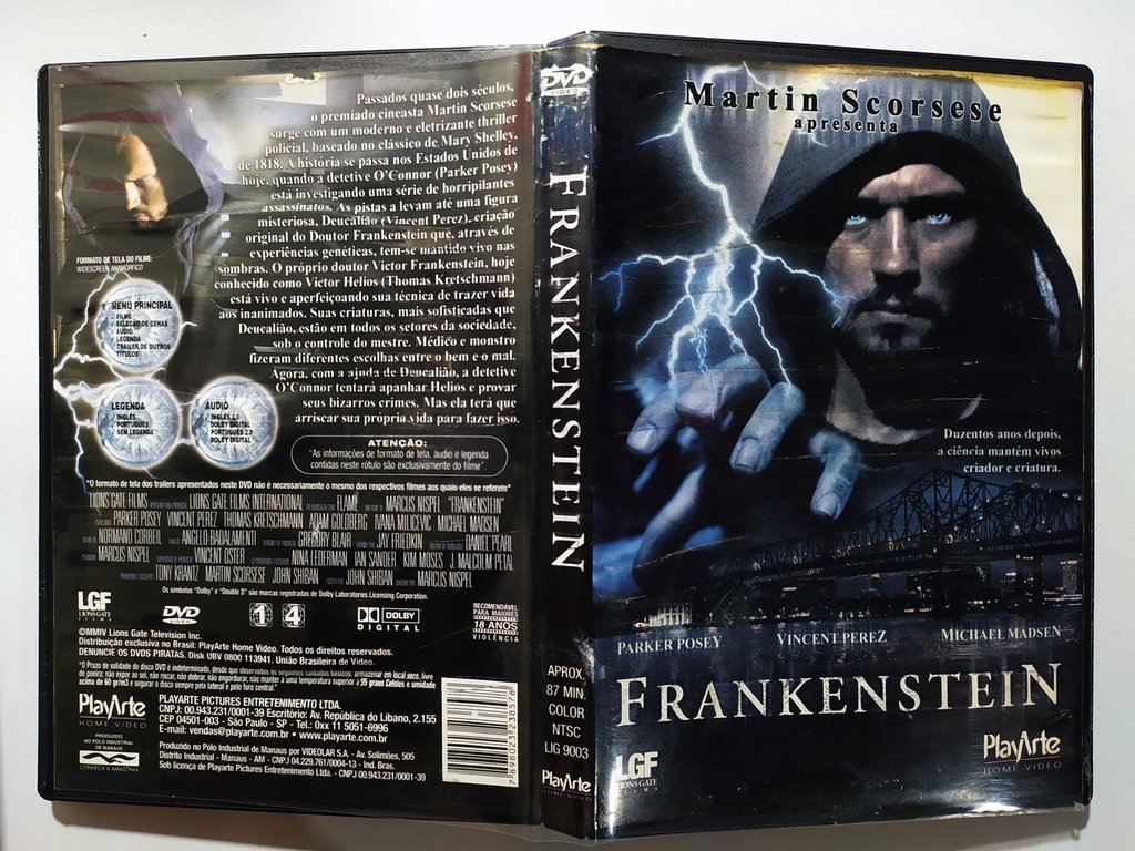 DVD Frankenstein Martin Scorsese Parker Posey Vincent Perez