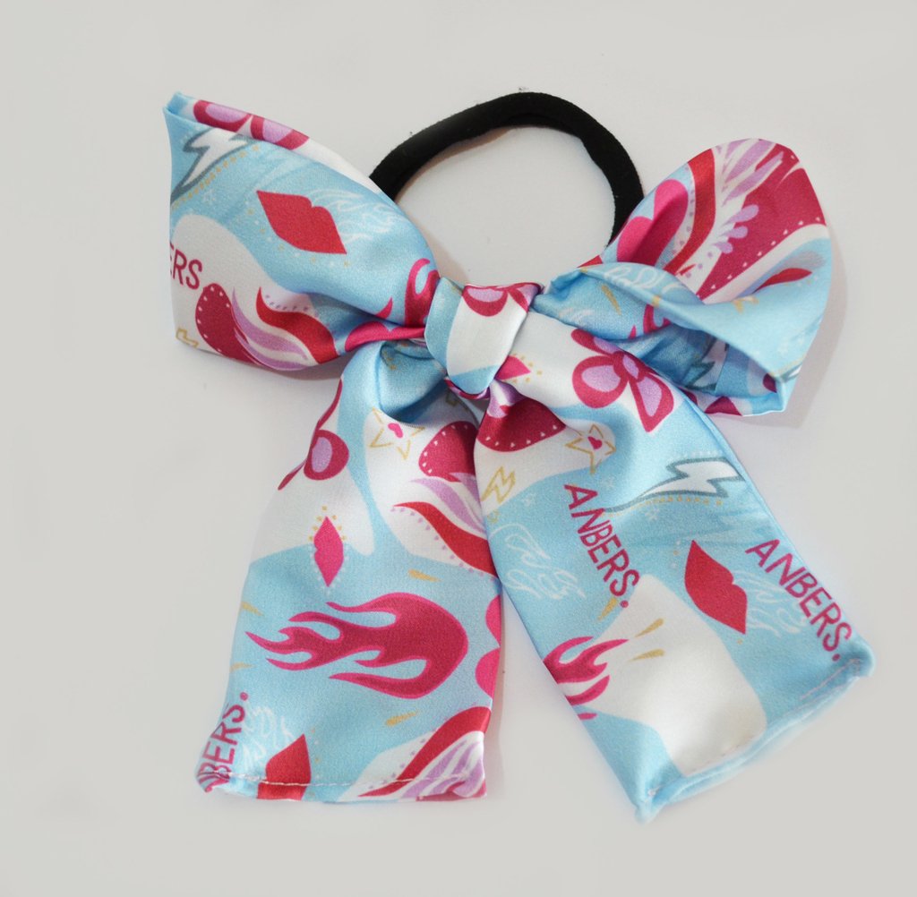 Moño Heart celeste - Comprar en Anbers