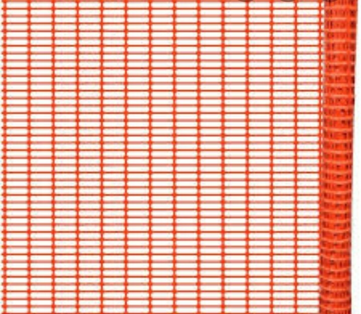 MALLA RED PLASTICA NARANJA FLUO DE SEGURIDAD 1 x 50 Mts