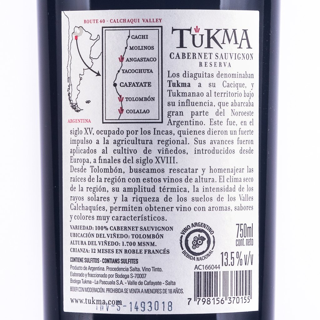 Tukma Reserva Cabernet Sauvignon - Vinos del Norte