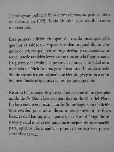 Ernest Hemingway En Nuestro Tiempo