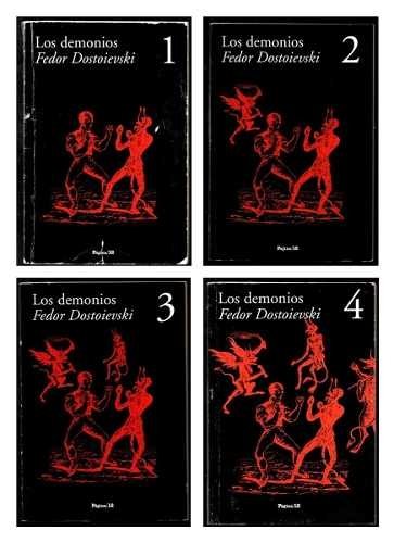 FEDOR DOSTOIEVSKI LOS DEMONIOS EN 4 TOMOS COMPLETO