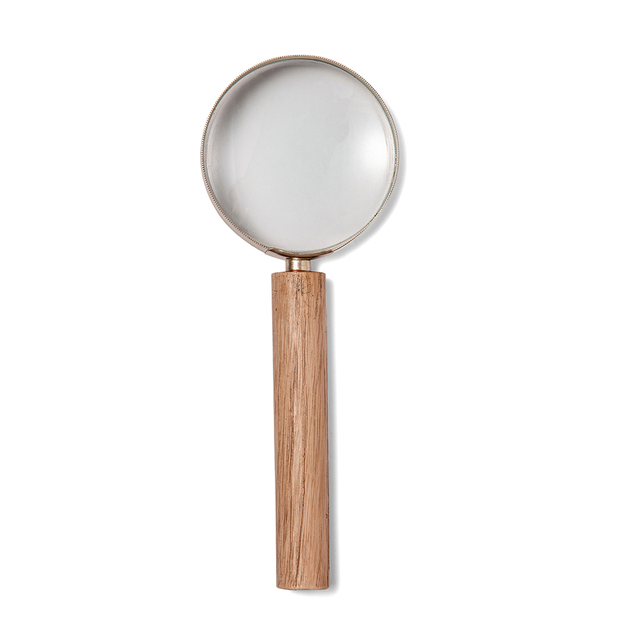 Lupa Decorativa Com Cabo De Poliresina Bege 20cm Mart