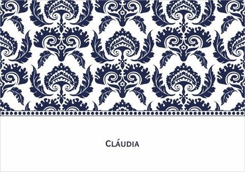 Arabesco Azul - Pessoal Papelaria Personalizada