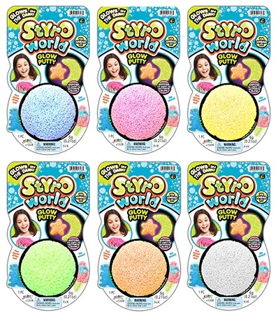 Styro World Glow Putty - Areia Mágica - Pequenas Bolinhas de isopor ...