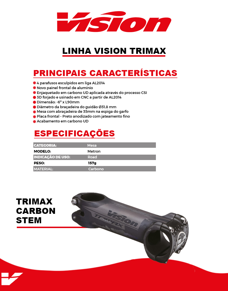 TRIMAX CARBON STEM - Comprar em Cervélo Brasil