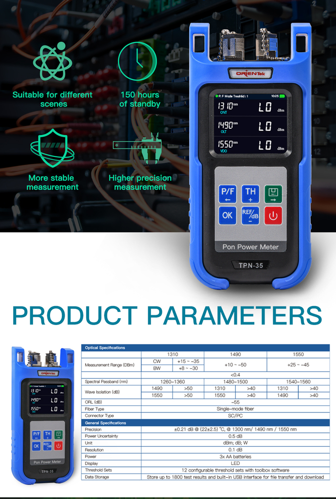 POWER METER PON ORIENTEK TPN-35 - VQZ INSTRUMENTOS