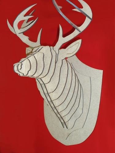 Cabeça de Alce em MDF, decoração