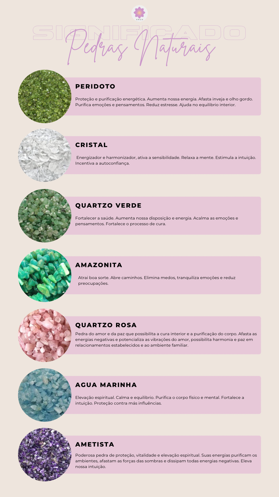 Loja online de Amoa Acessórios - Pedras Naturais