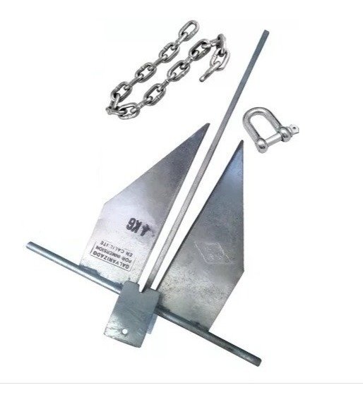 Ancla Danforth 5kg Con Cadena Y Grillete.