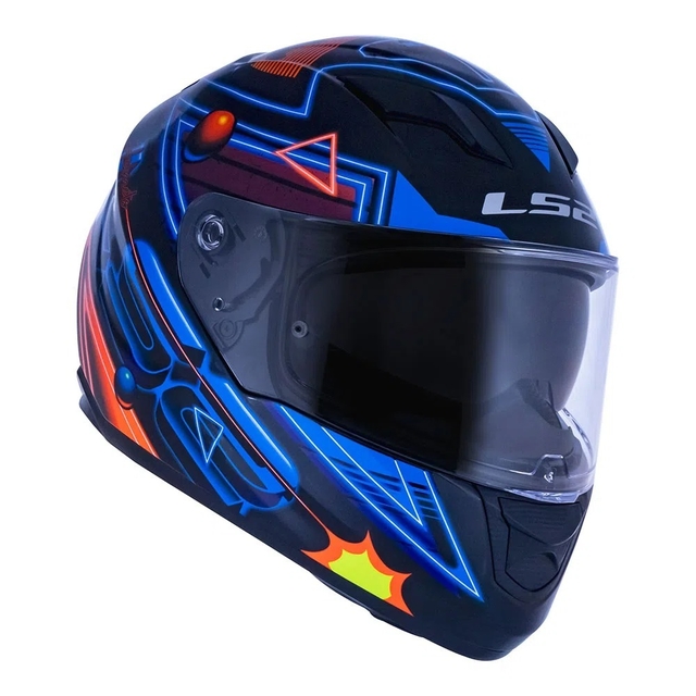 Capacete LS2 FF320 Stream Synth Black Blue