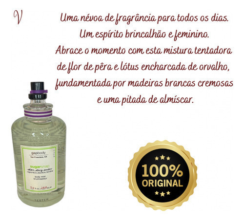 Body Splash Gap Sugarsnap 250ml Original Importado